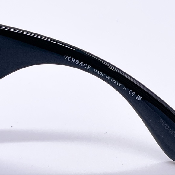 Versace | Accessories | New Ve445 Gb187 Black Versace Shield Sunglasses ...